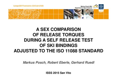 Pdf A Parison Of Release Torques During A Self Release Test Of