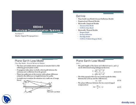 Radio Signal Propagation 2 Wireless Communication Systems Lecture