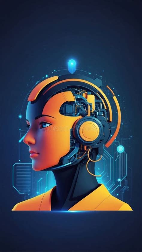 Artificial Intelligence Fusion Stock Illustration Illustration Of Modern Technology 302198549