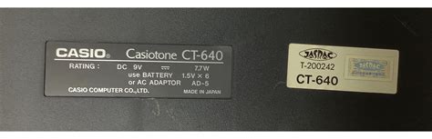 Lot - Casio Casiotone CT-640 Electronic Piano