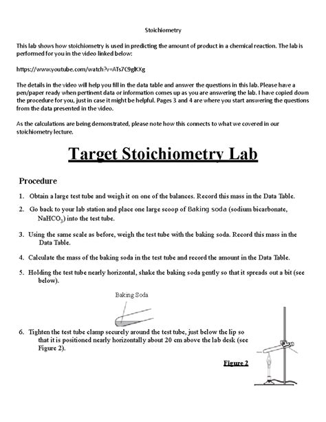 Lab 6 Target Stoichiometry Virtual Lab Stoichiometry This Lab Shows How Stoichiometry Is Used