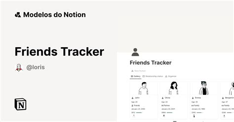 Modelo Friends Tracker Marketplace Do Notion