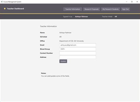 Github Tanvirsojalcourse Management System Javafx Software Mainly Focused To Manage Research