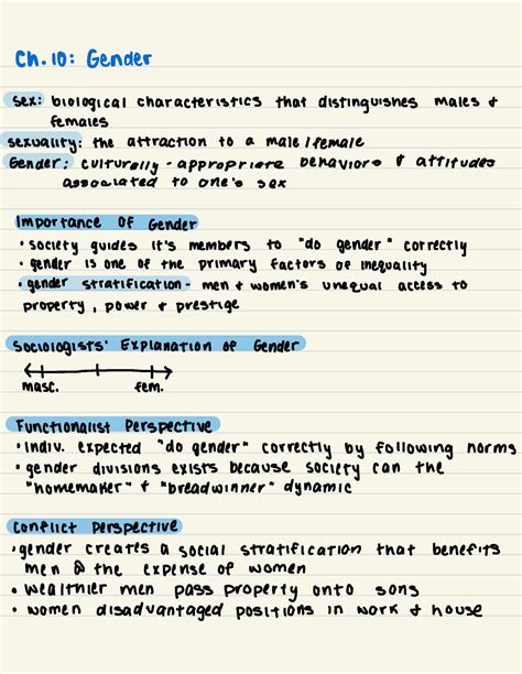 SOCI 1 Ch 10 Gender Ch 10 Gender Sex Biological Characteristics That Distinguishes Males