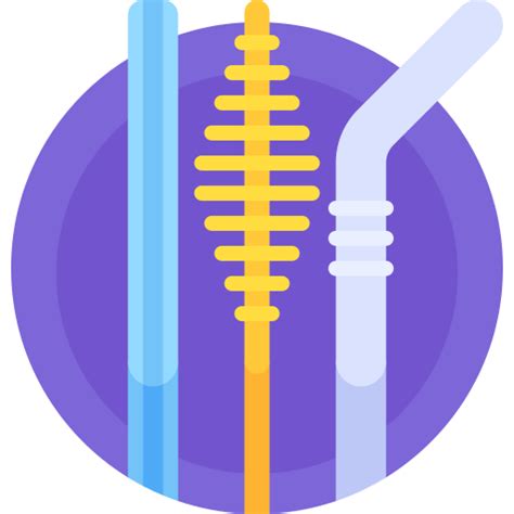 Reusable Straw Free Ecology And Environment Icons