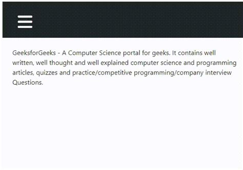 How To Create A Pills Navigation Menu In Bootstrap Geeksforgeeks