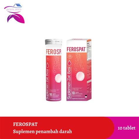 Jual Ferospat Suplemen Cegah Anemia 10 Tablet Effervescent Shopee