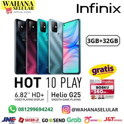 Jual Infinix Hot Play Garansi Resmi Blue Di Seller Royal Makmur Cililitan Kota
