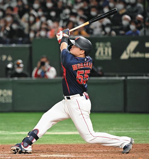 さすが侍ジャパンの4番！村上宗隆が2連発 2試合連続計3発の本塁打で存在感示す：中日スポーツ・東京中日スポーツ
