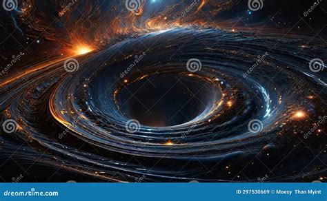 Interstellar Exploration Cosmic Nebula And Milky Way Galaxy Stock Illustration Illustration