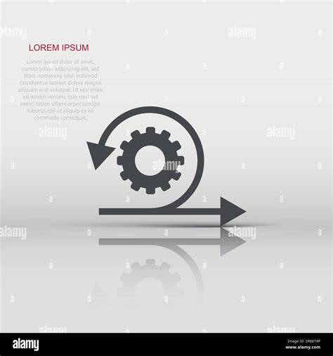 Agile Icon In Flat Style Flexible Vector Illustration On White Isolated Background Arrow Cycle