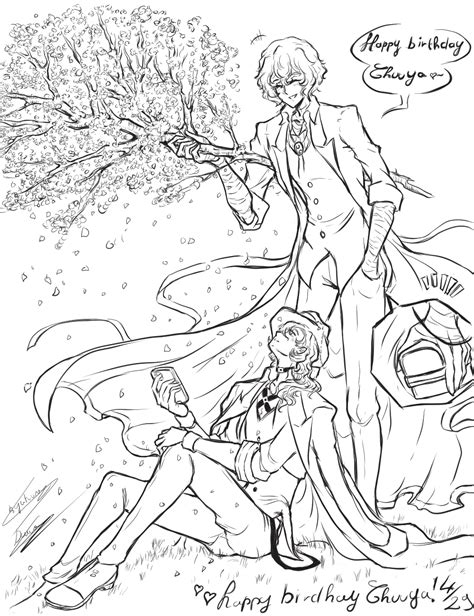 Chuuya Coloring Pages Coloring Nation