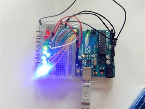 arduino temperature monitor and visual led meter 4 steps with