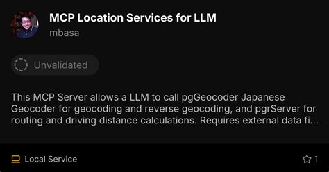 Mcp 位置服务 For Llm Mcp Servers · Lobehub