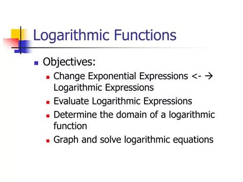 Ppt Logarithmic Functions Powerpoint Presentation Free Download Id 6600352