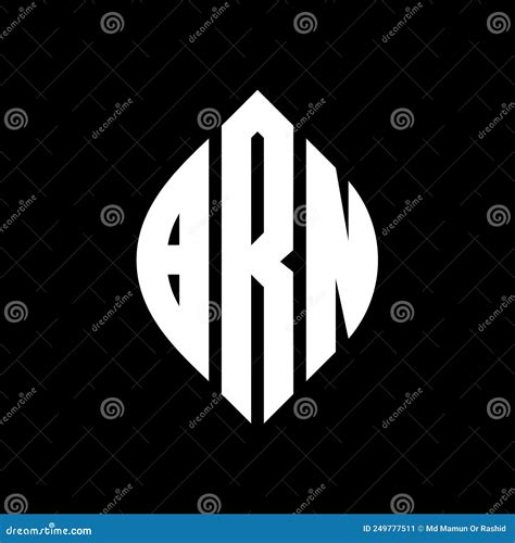 Brn Circle Letter Logo Design With Circle And Ellipse Shape Brn