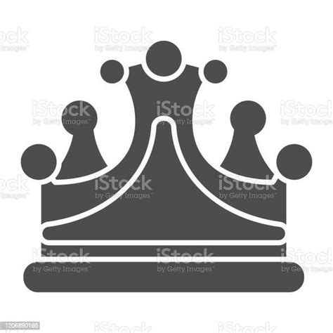 크라운 솔리드 아이콘입니다 흰색에 격리 된 로얄 장식 벡터 그림입니다 보석 문말 스타일 디자인 웹 및 응용 프로그램을 위해 설계 Eps 10 검은색에 대한 스톡 벡터 아트