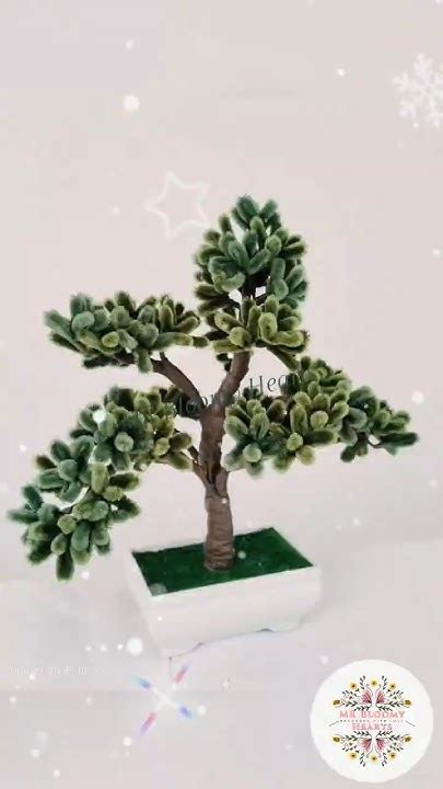 Bonsai Tree Pipe Cleaner Tree Pipe Cleaner Crafts Pipecleanercrafts