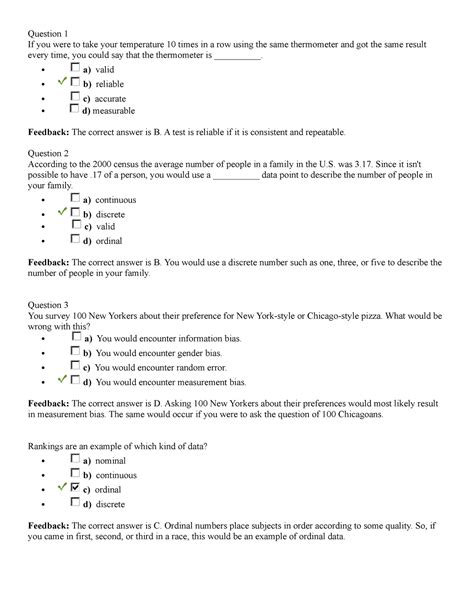 Backup Of C207 Module 1 Quiz Question 1 If You Were To Take Your Temperature 10 Times In A Row