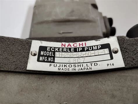 Nachi Iph 25b 65 50 Ee 11 Eckerle Ip Pump Used At ₹ 400000 In Bhavnagar