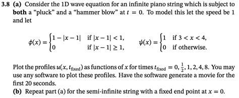 [solved] 8 A Consider The 1d Wave Equation For An Infin
