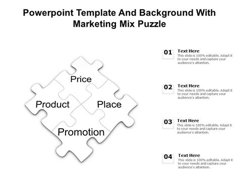 Powerpoint Template And Background With Marketing Mix Puzzle Presentation Graphics