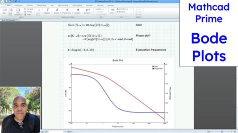 Mathcad Prime How To Create A Bode Plot Youtube