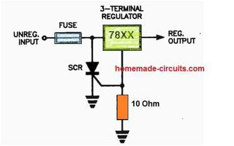 Simple Crowbar Circuits For Over Voltage Protection Homemade Circuit Projects