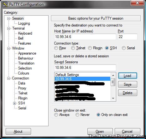 SSH Tunneling With Putty Linux The Danesh Project