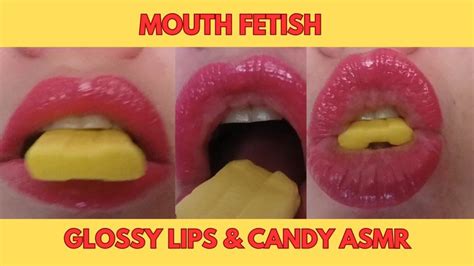 Mouth Fetish Glossy Lips And Candy Asmr Blondy678 Clips4sale