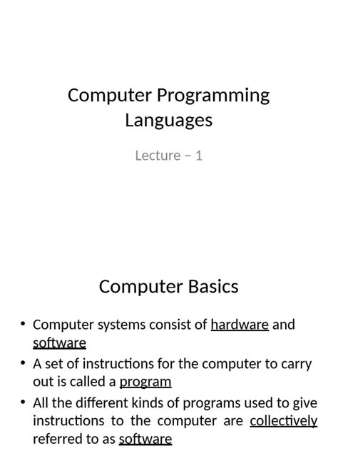 lecture 1 introduction to computer programing fundamentals pdf computer data storage