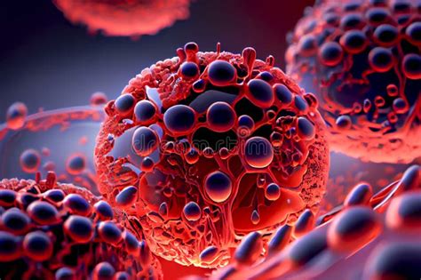 Cancer Cells Malignant Cells Generative Ai Illustration Stock Illustration Illustration Of