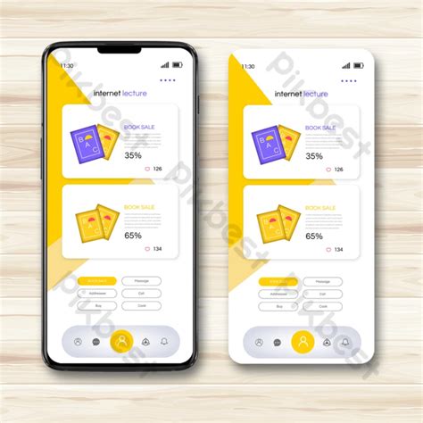 Yellow Mobile App Interface Design Eps Free Download Pikbest