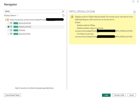 Odata Error In Power Bi Api Cannot Be Run For Thi Microsoft