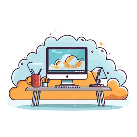 Vector Art About Computer Simple Vector Image Premium Ai Generated Image