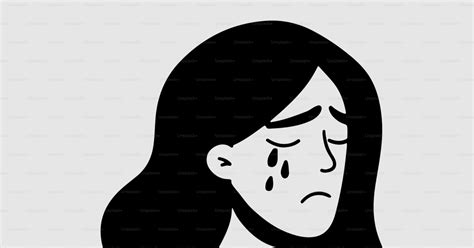 우는 여자의 흑백 그림 벡터 Unsplash의 울음 이미지