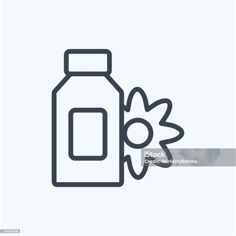 아이콘 향이 나는 로션 스파 기호에 적합합니다 선 스타일 편집 가능한 간단한 디자인 디자인 템플릿 벡터 간단한 기호 그림 건강