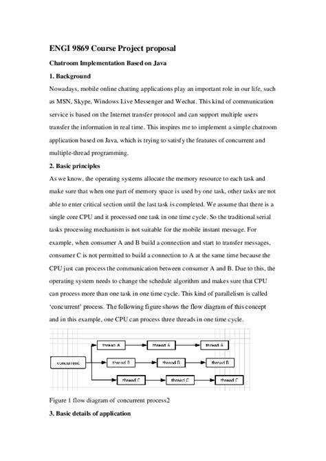 Pdf Project Proposal Chatroom Implementation B