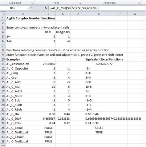 Alglib Complex Number Functions Newton Excel Bach Not Just An Excel Blog