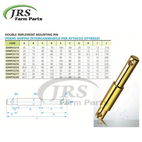 double implements mounting pin double mounting pin and implement pin