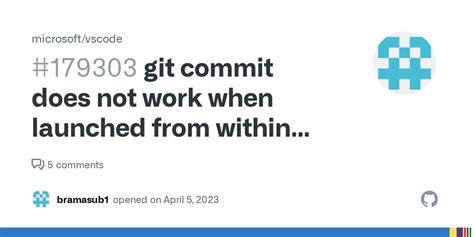 Git Commit Does Not Work When Launched From Within Wsl · Issue 179303 · Microsoftvscode · Github