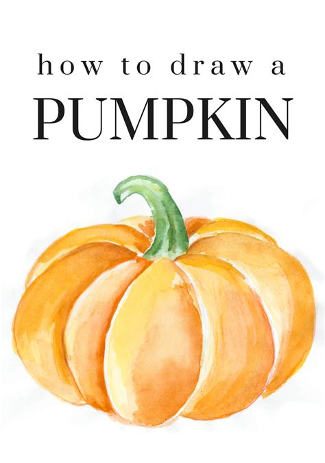 How To Draw A Pumpkin Easy Pumpkin Drawing Tutorial