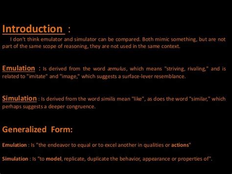 difference between emulation and simulation