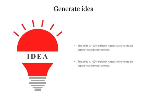 Generate Idea Ppt Powerpoint Presentation Summary Diagrams