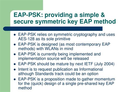 Ppt Eap Psk A Simple Symmetric Key Eap Method Powerpoint Presentation Id 3423790
