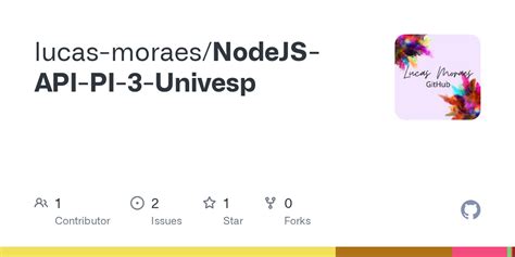 GitHub Lucas Moraes NodeJS API PI Univesp