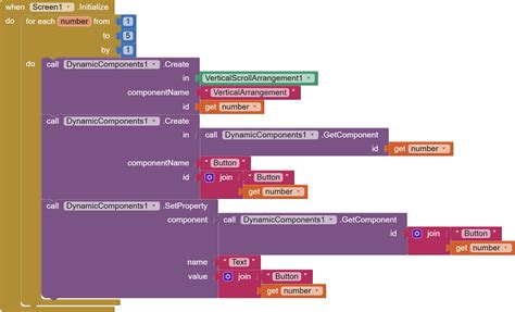 Click Event On A Button Created With Dynamiccomponents Mit App Inventor Help Mit App