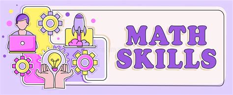 Hand Writing Sign Math Skills Business Concept Starting To Learn How To Count Numbers Add