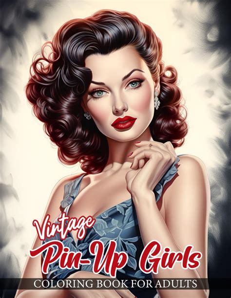 Vintage Pin Up Girls Coloring Book For Adults 30