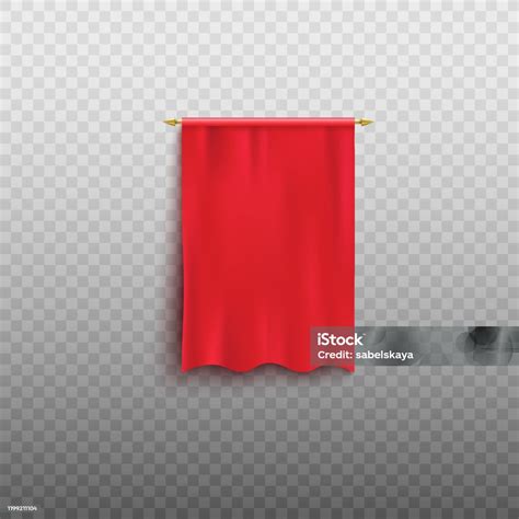 흐르는 실크 패브릭 텍스처와 사각형 빨간색 배너 벡터 일러스트 0명에 대한 스톡 벡터 아트 및 기타 이미지 0명 3차원